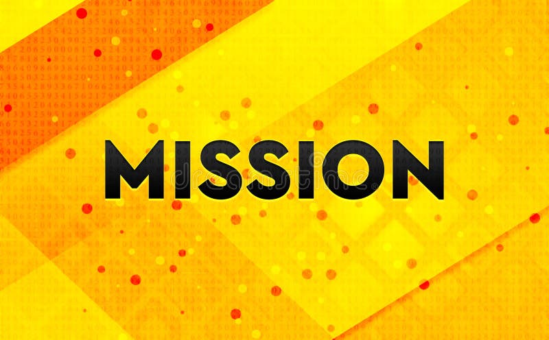 Mission Abstract Digital Banner Yellow Background Stock Illustration ...