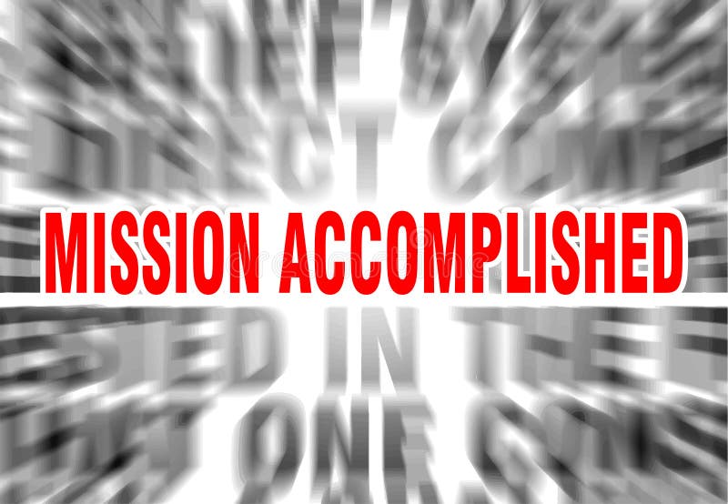Mission accomplished stock vector. Illustration of mission - 147623617