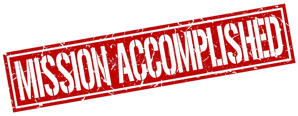 Mission Accomplished Square Stamp Stock Vector - Illustration of ...