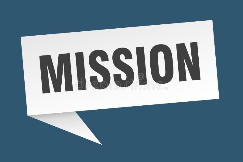Mission Banner Template. Ribbon Label Sign. Sticker Stock Vector ...