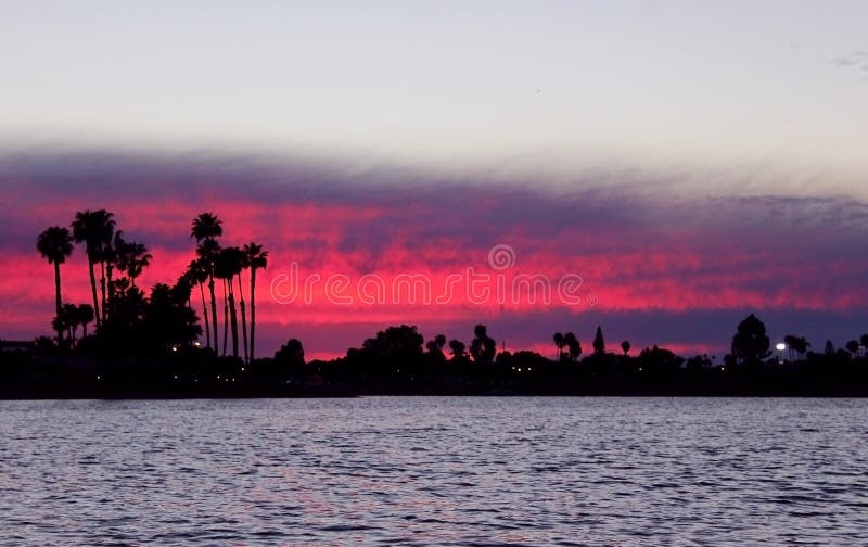 Mission Bay, Sunset stock photo. Image of fish, dusk - 95743872