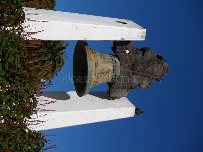 Mission Bell stock image. Image of monument, bronze, bird - 92903