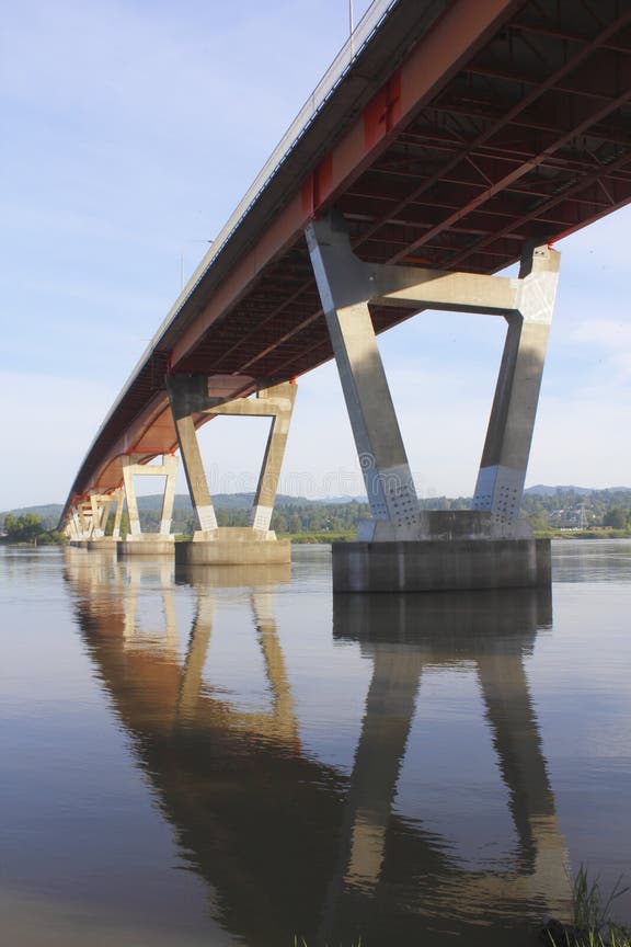 Mission Bridge Across the Fraser River Stock Image - Image of fraser ...
