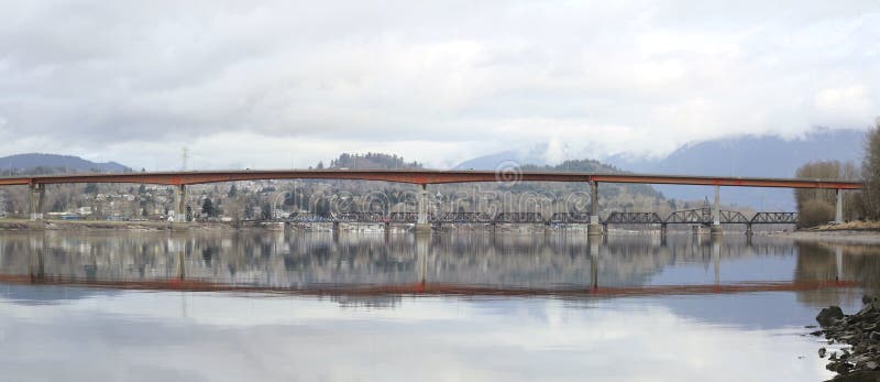 Mission Bridge in British Columbia Stock Image - Image of span ...