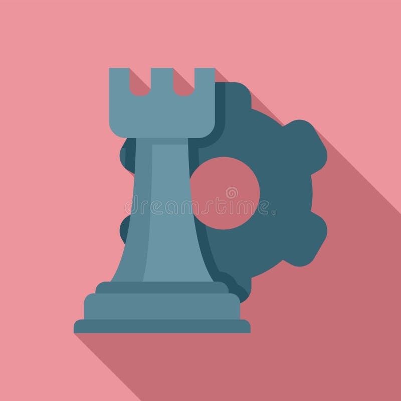 Mission Chess Rock Icon, Flat Style Stock Vector - Illustration of ...