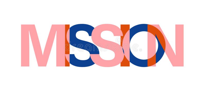 MISSION Colorful Letters Banner Stock Vector - Illustration of rights ...