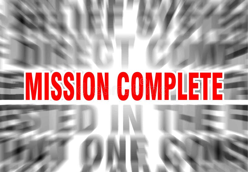 Mission complete stock vector. Illustration of template - 147626491