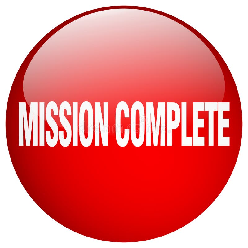 Mission complete button stock vector. Illustration of background ...