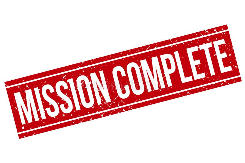 Mission Complete Rubber Stamp. Red Mission Complete Rubber Grunge Stamp ...