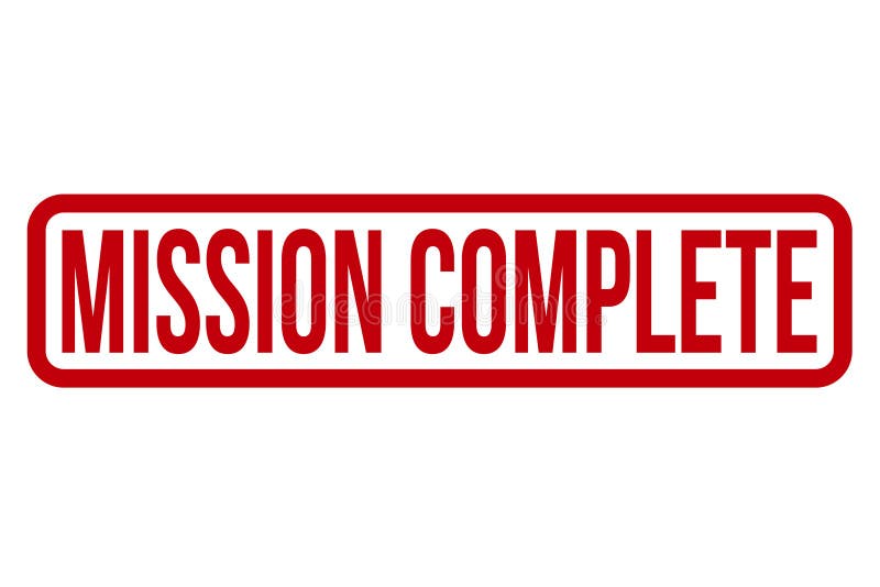 Mission Complete Rubber Stamp. Red Mission Complete Rubber Grunge Stamp ...