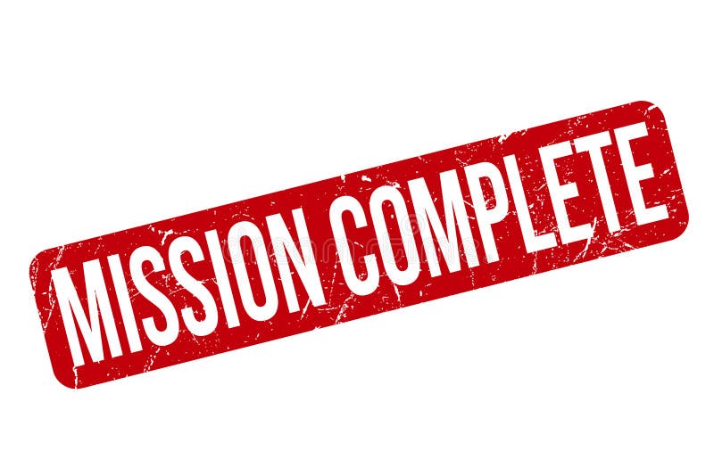 Mission Complete Rubber Stamp. Red Mission Complete Rubber Grunge Stamp ...