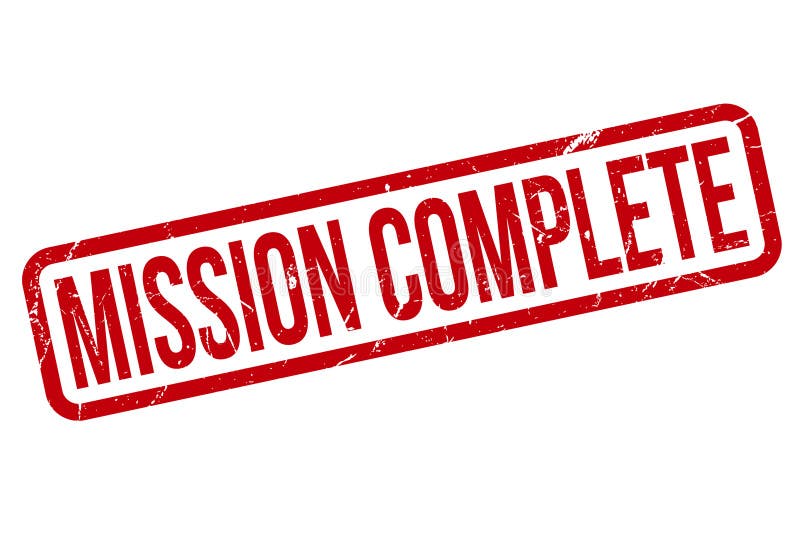 Mission Complete Rubber Stamp. Red Mission Complete Rubber Grunge Stamp ...