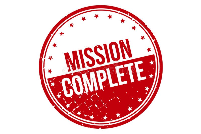 Mission Complete Rubber Stamp. Red Mission Complete Rubber Grunge Stamp ...