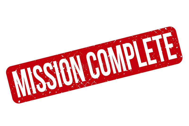Mission Complete Rubber Stamp. Red Mission Complete Rubber Grunge Stamp ...