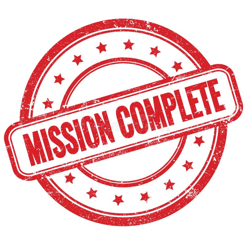 MISSION COMPLETE Text Written in a Red Speech Bubble Stock Illustration ...