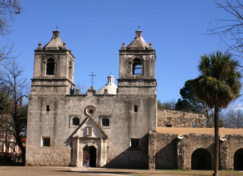 Mission Concepcion San Antonio Stock Image - Image of united, religious ...