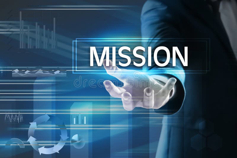 Mission Concept. Businessman Demonstrating Word and Charts Stock Photo ... Mission Concept. Businessman Demonstrating Word and Charts Stock Photo ...