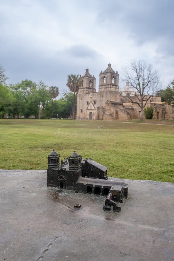 Mission Conception in San Antonio Texas with Scale Model in the ...
