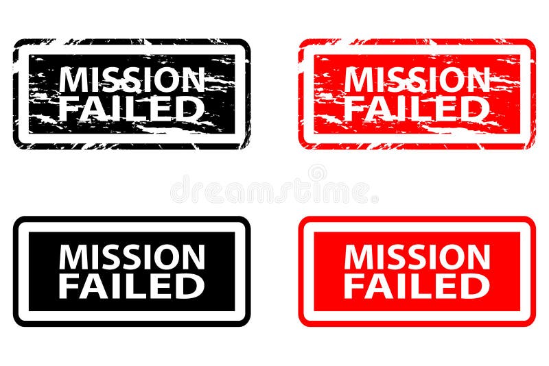 Failed Rubber Stamp Vector Illustration Stock Vector - Illustration of ...