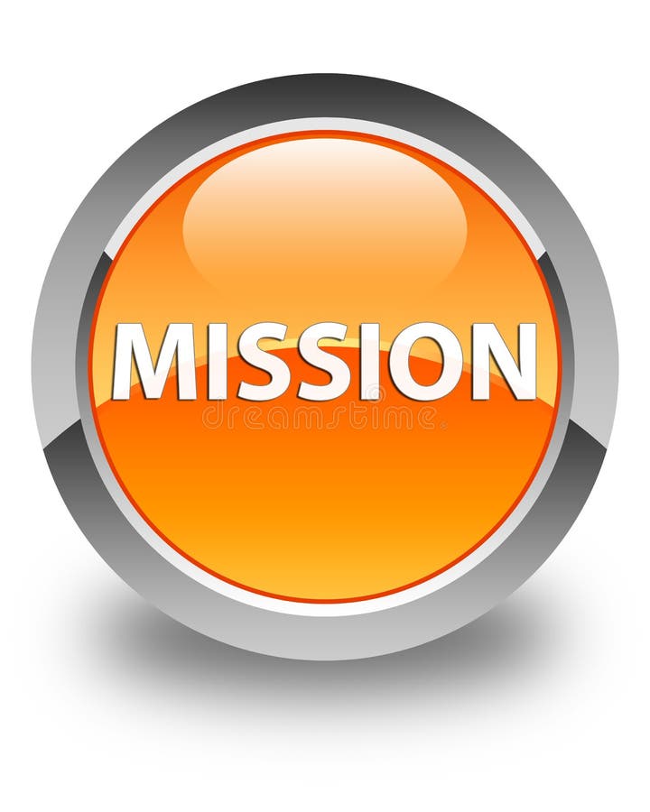 Mission Glossy Orange Round Button Stock Illustration - Illustration of ...