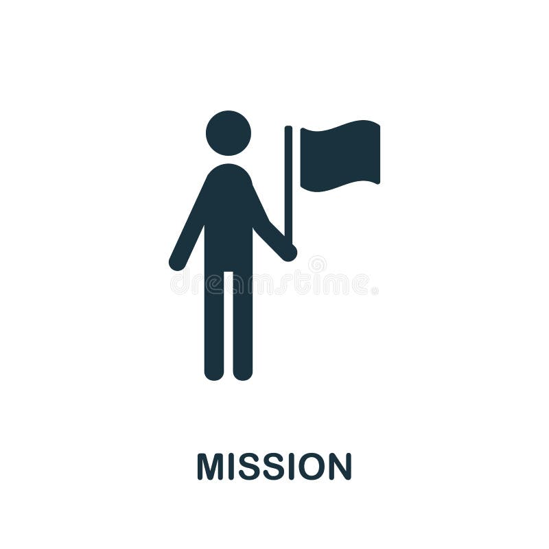 Mission Icon Monochrome Simple Element From Core Value Collection