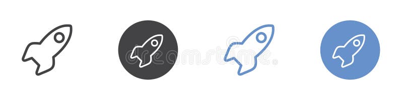 Mission Icon Flat Set in Black and White Color Stock Vector ...