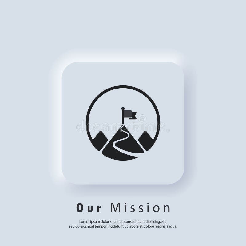 Mission Icon or Social Media Instagram Concept or Business Goal Logo in ...
