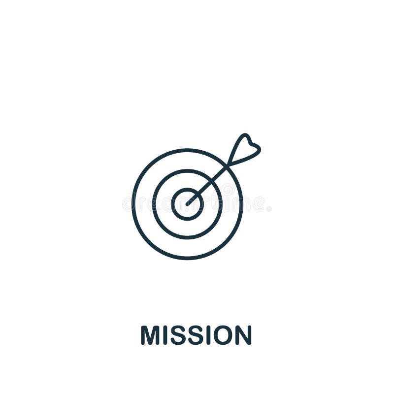 Mission Icon. Line Simple Icon for Templates, Web Design and ...