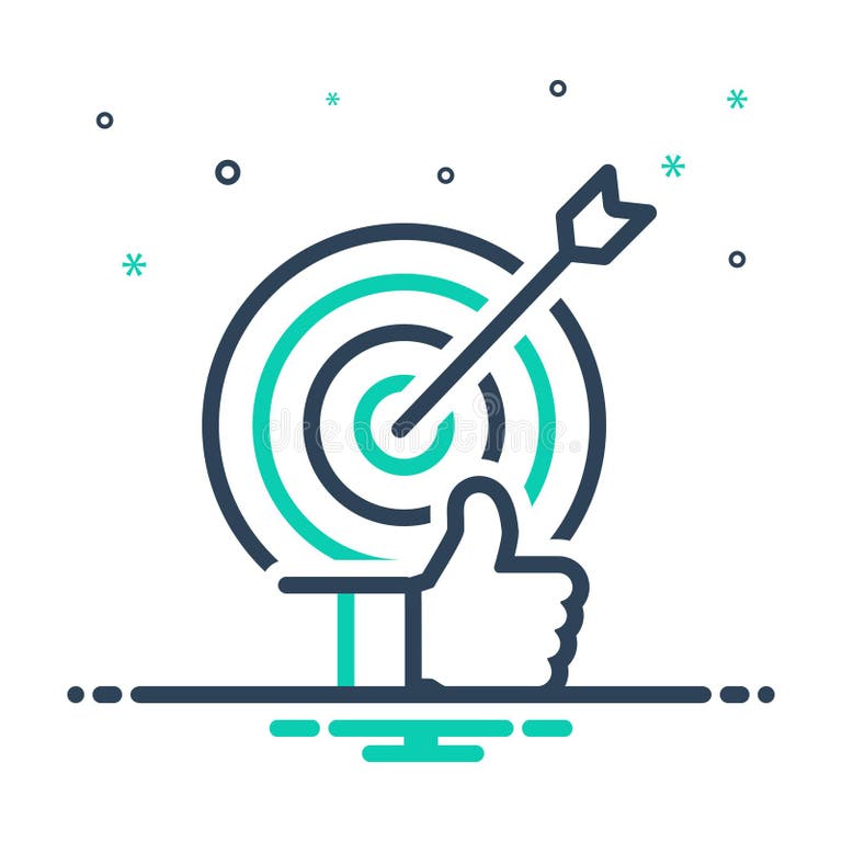 Mix Icon for Mission, Target and Focal Stock Vector - Illustration of ...