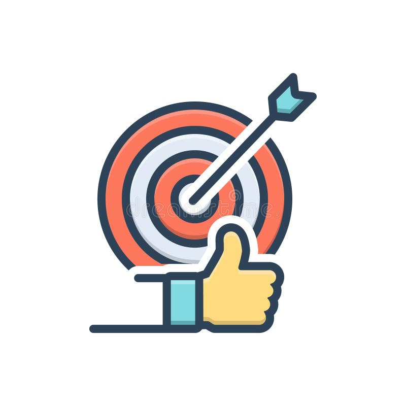 Color Illustration Icon for Mission, Target and Achieve Stock Vector ...