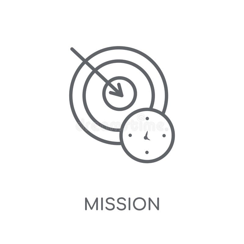 Mission Linear Icon. Modern Outline Mission Logo Concept on Whit Stock ...