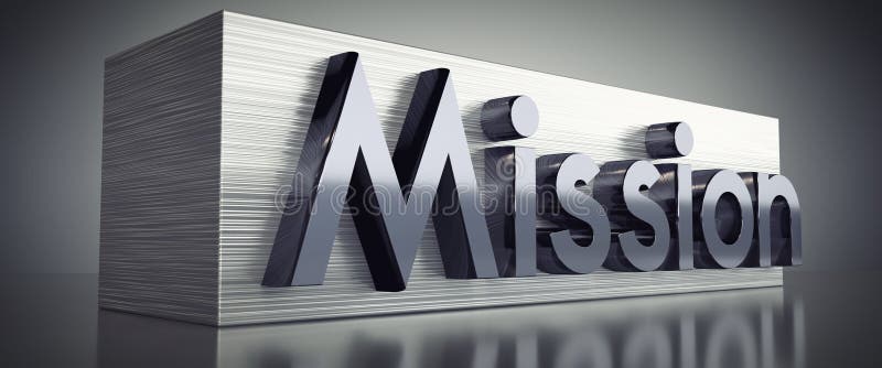 Mission - Metal Typographical Concept Stock Illustration - Illustration ...