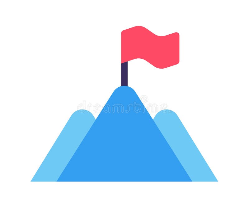 Mission Milestone Flag Single Isolated Icon with Flat Style Stock ...