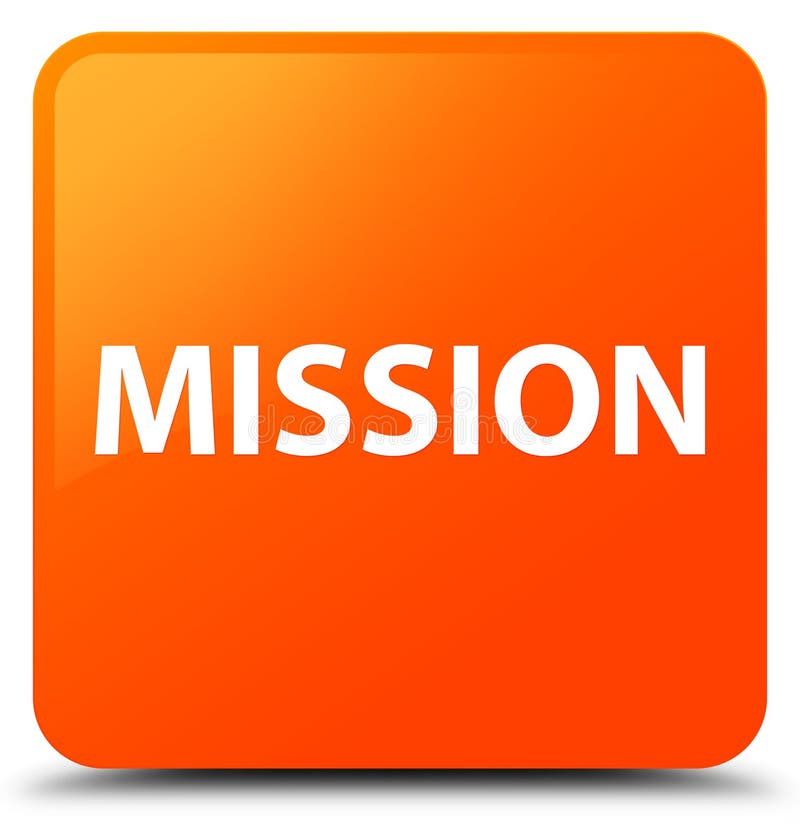 Mission Orange Square Button Stock Illustration - Illustration of ...