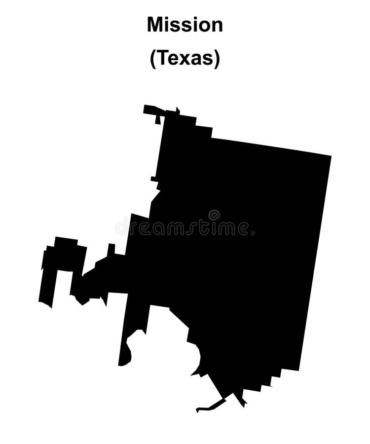 Mission outline map stock vector. Illustration of blank - 357647633