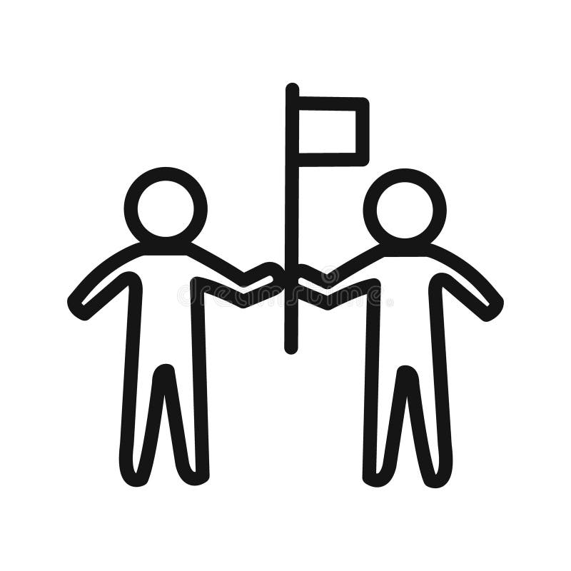 Mission Path Icon Linear Graphics Set Vector Stock Vector ...