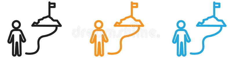 Mission Path Vector Logo Set Collection for Web App Ui Stock Vector ...