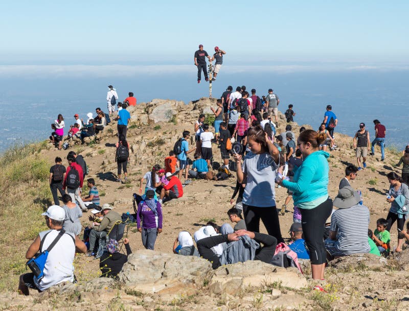 Mission Peak Summit in the Morning Editorial Stock Image - Image of ...