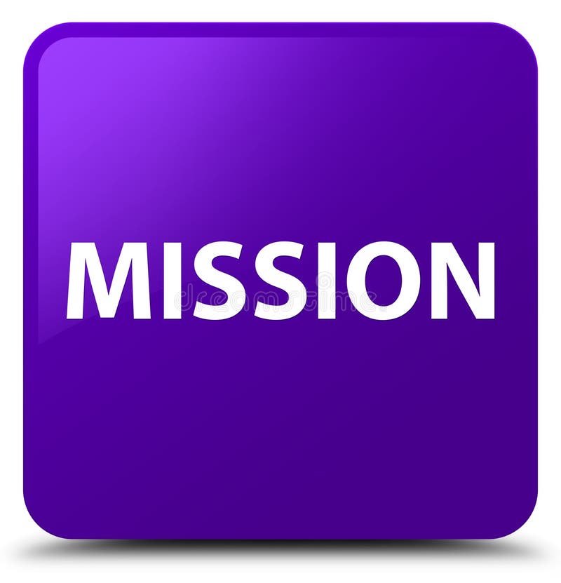 Mission Purple Square Button Stock Illustration - Illustration of ...