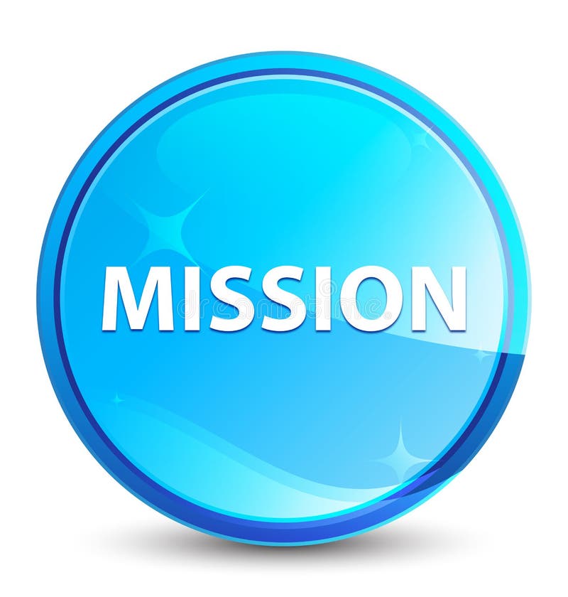 Mission Splash Natural Blue Round Button Stock Vector - Illustration of ...