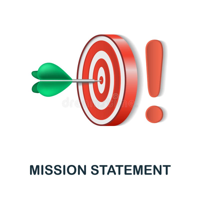 Mission Statement Icon. 3d Illustration from Business Plan Collection ...