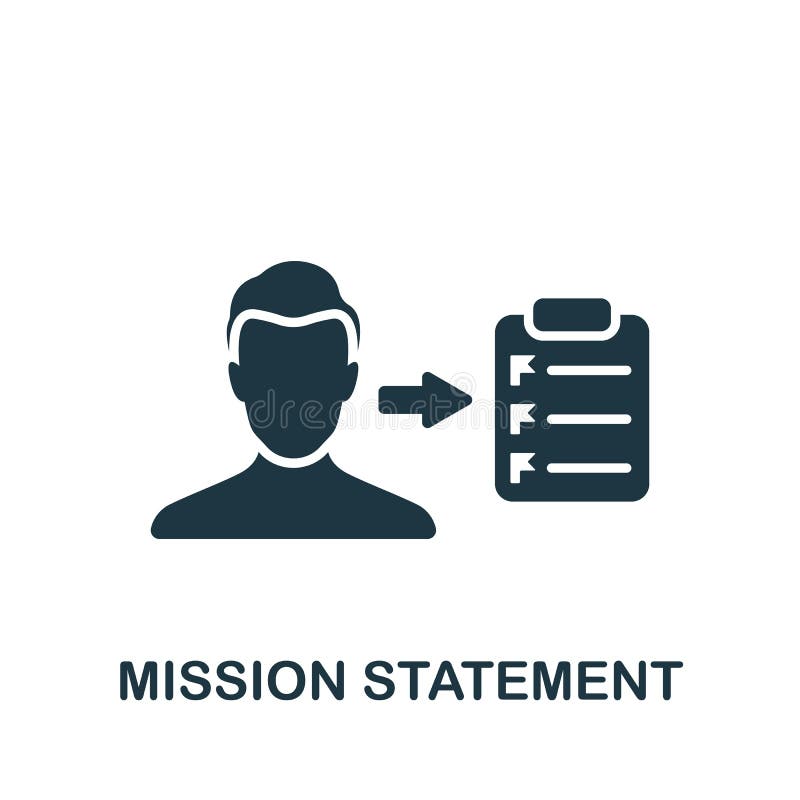 Mission Statement Icon. Monochrome Simple Icon for Templates, Web ... Mission Statement Icon. Monochrome Simple Icon for Templates, Web ...