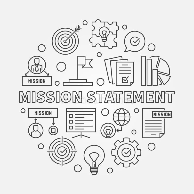 Mission Statement Vector Round Outline Illustration Stock Vector ...