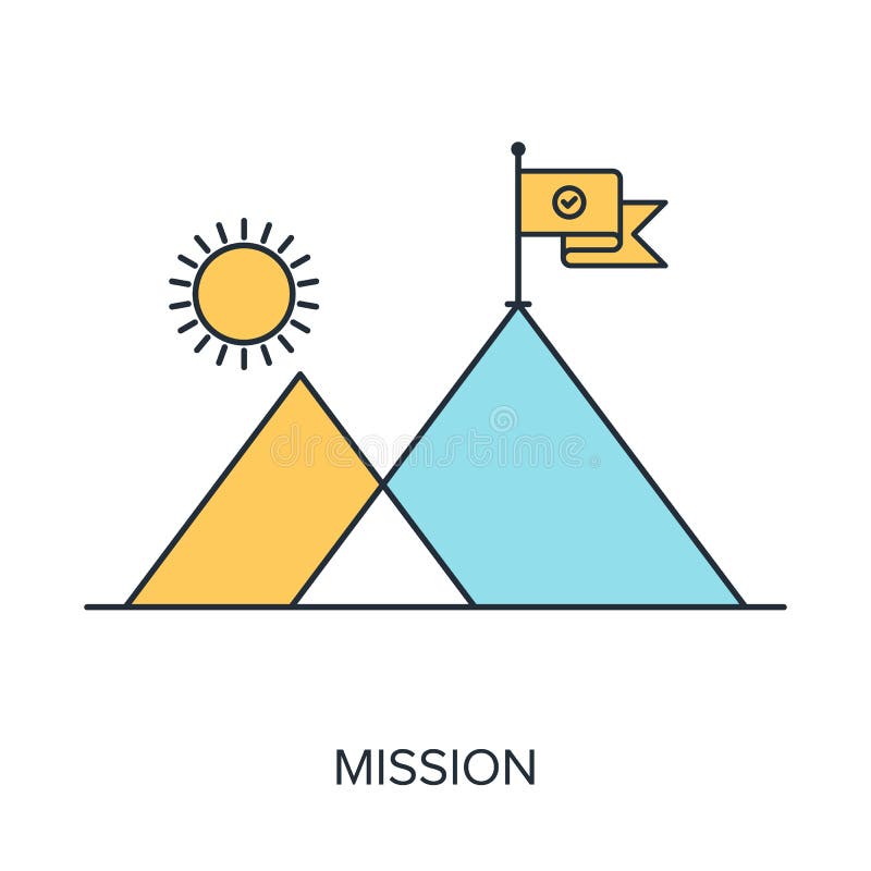 Mission stock vector. Illustration of customer, infographic - 47989403