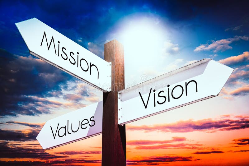 Mission Vision Values Arrow Stock Illustrations – 120 Mission Vision ...