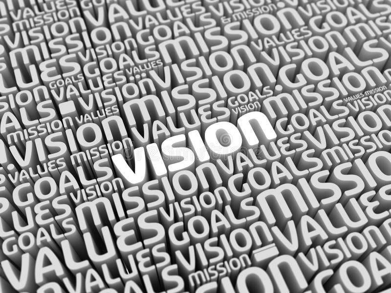 Vision, Mission, Values & Goals | 3D Puzzle Stock Illustration ...