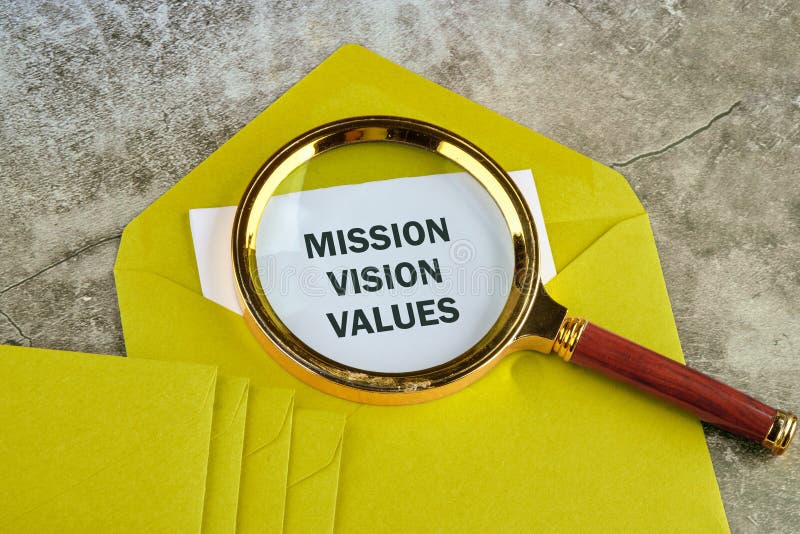 MISSION VISION VALUES Symbol. Concept Words MISSION VISION VALUES on a ...