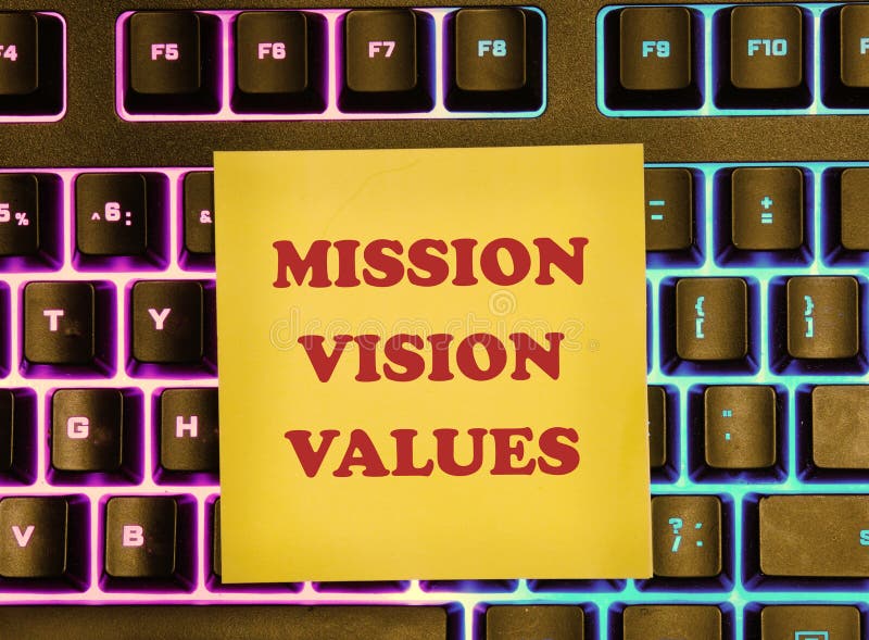 Mission Vision Values Symbol. Concept Words Mission Vision Values on a ...
