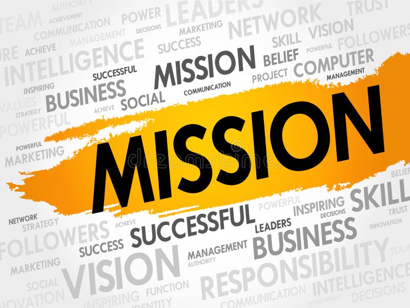 MISSION Word Cloud Collage, Business Concept Background Stock ...