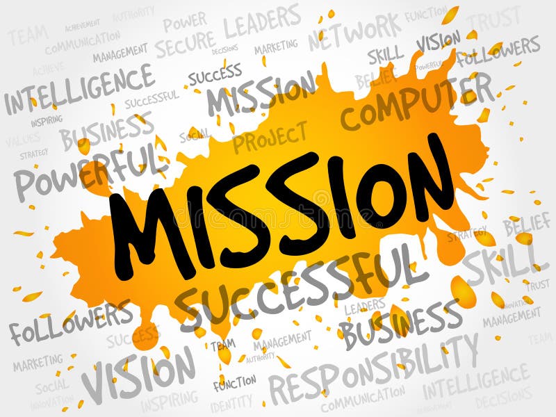 MISSION word cloud stock illustration. Illustration of achieve - 200054272